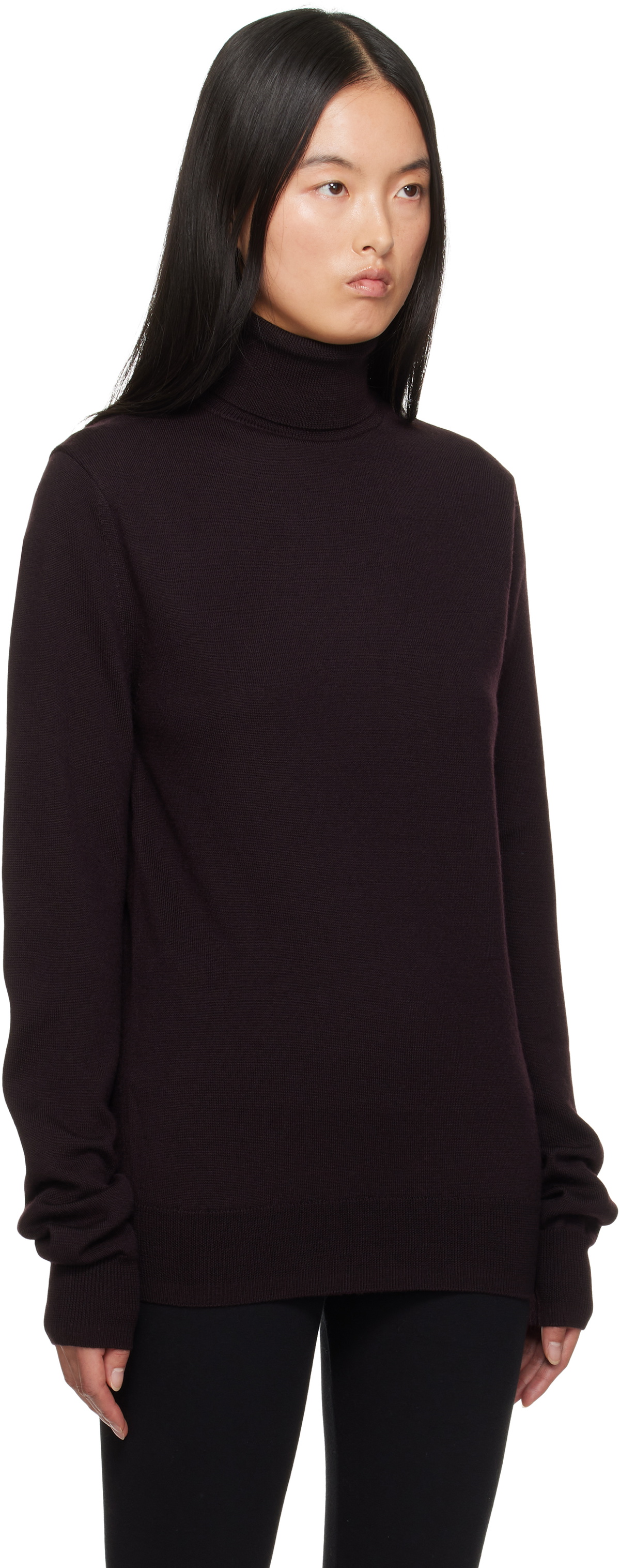 The Frankie Shop Purple Eve Thin Turtleneck The Frankie Shop