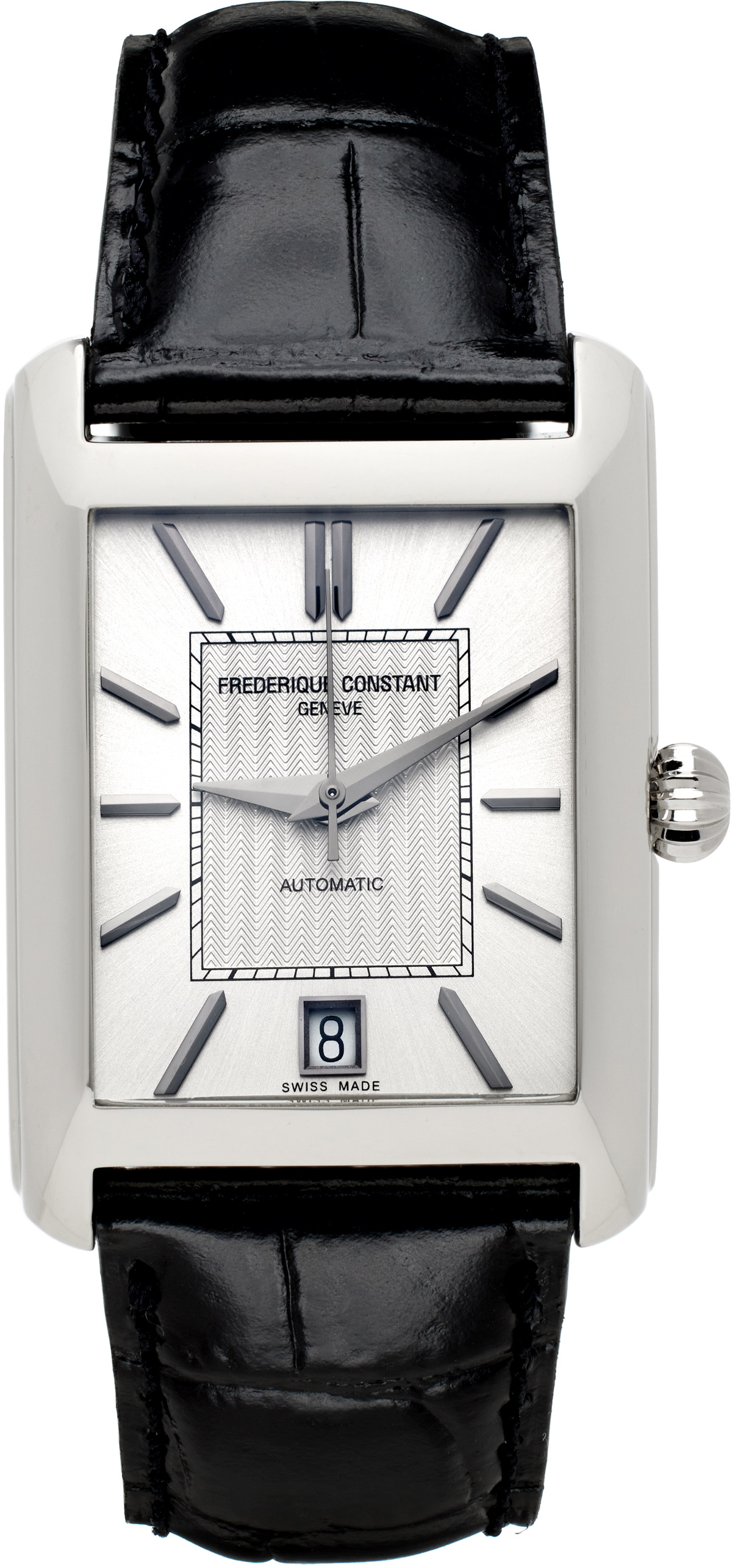 Frédérique Constant Silver & Black Classics Carree Automatic Watch ...