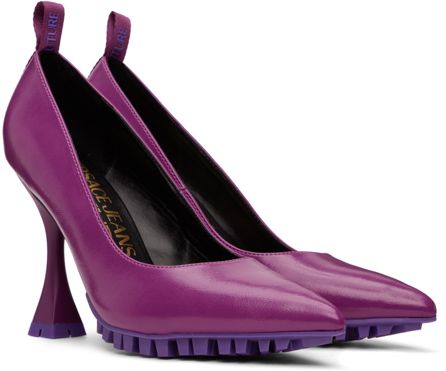 Versace Jeans Couture Purple Flair Heels Versace