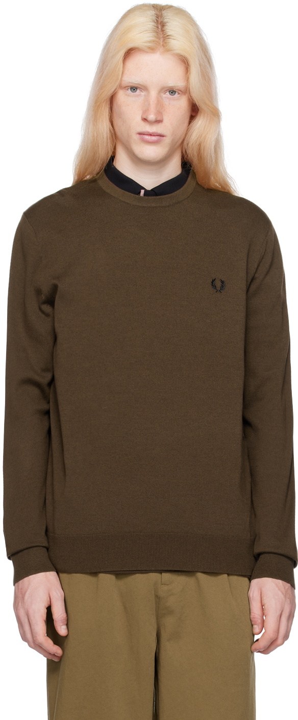 Fred Perry Brown Classic Sweater Fred Perry
