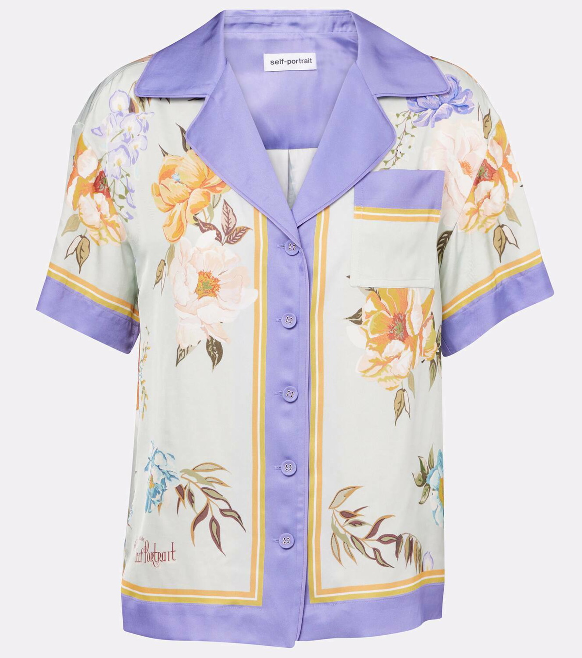 Self-Portrait Floral twill shirt Self-Portrait