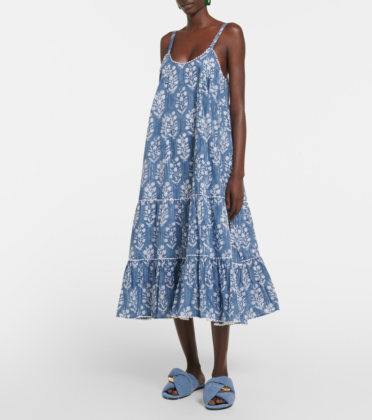 Juliet Dunn Floral cotton midi dress Juliet Dunn
