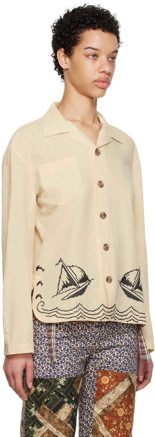 Bode Beige Sailing Shirt Bode