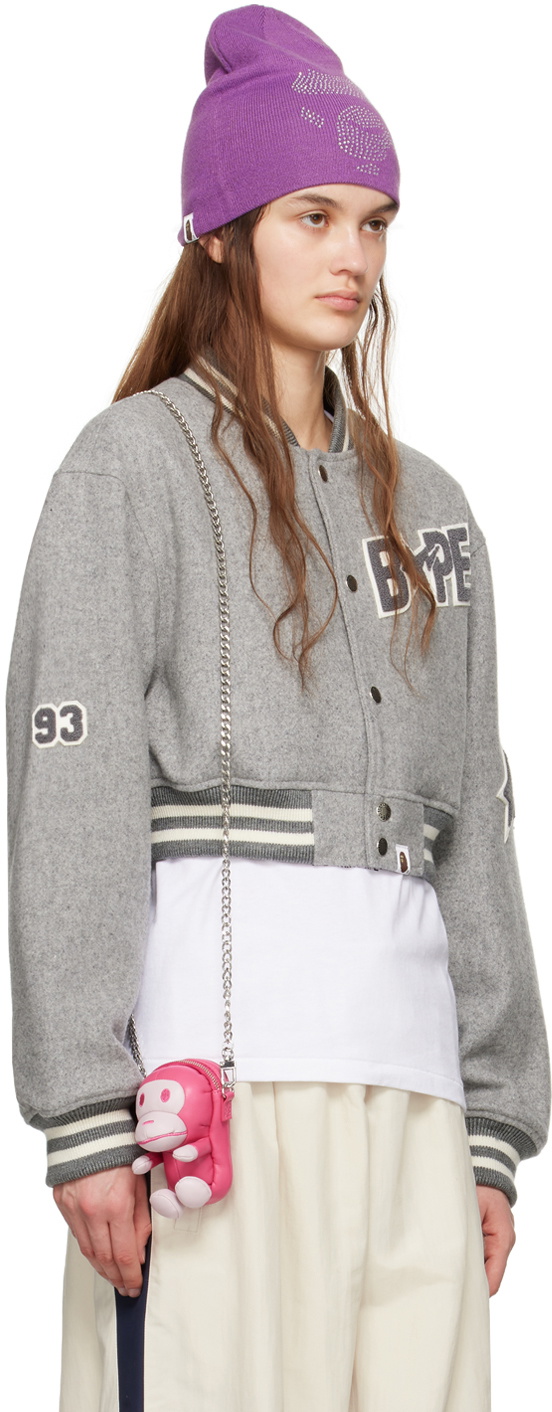 BAPE Gray BAPE STA Bomber Jacket A Bathing Ape