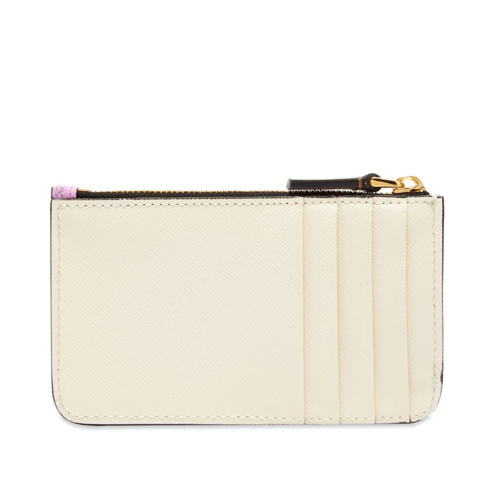 Marni Women's Colour block credit card holder in Moca/Pink/Shell Marni