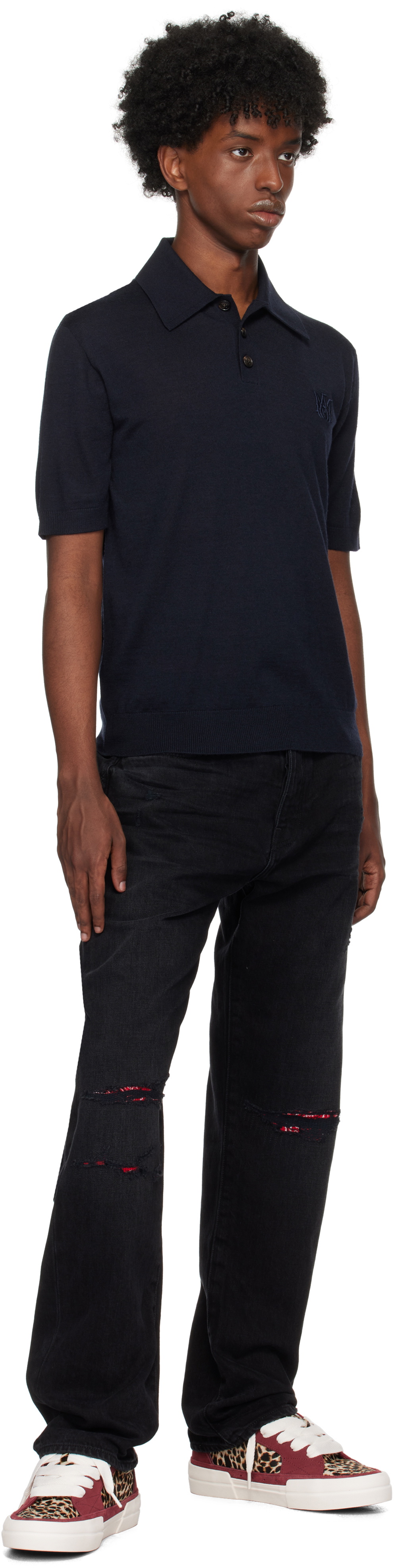 AMIRI Navy MA Polo Amiri