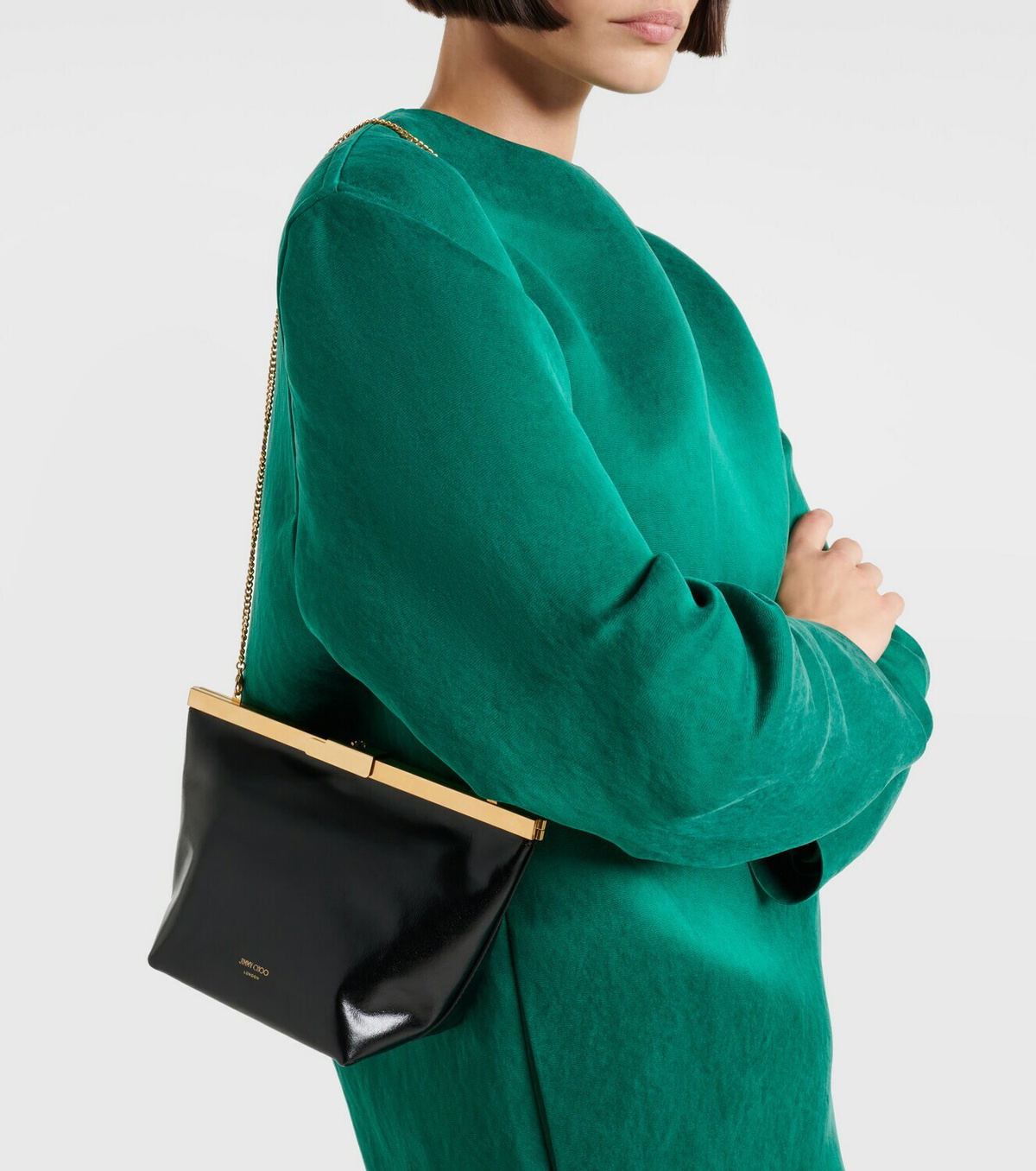 Jimmy Choo Ganache Small leather clutch Jimmy Choo