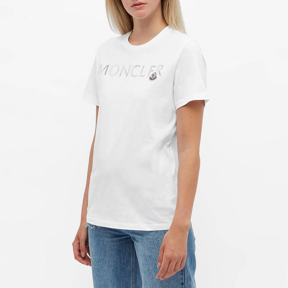 Moncler Women's Logo T-Shirt in White Moncler