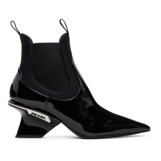 Prada Black Patent Leather Boots Prada