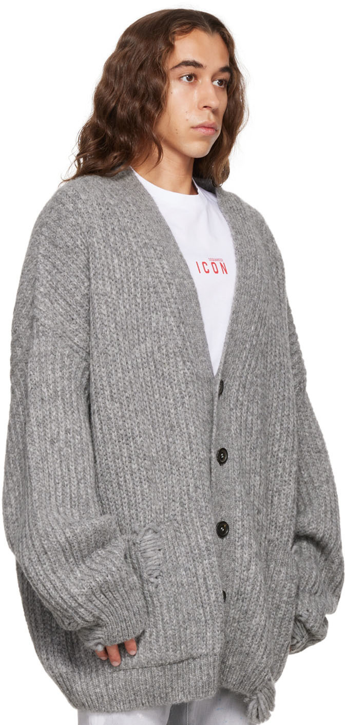 Dsquared2 Gray Loose Cardigan Dsquared2
