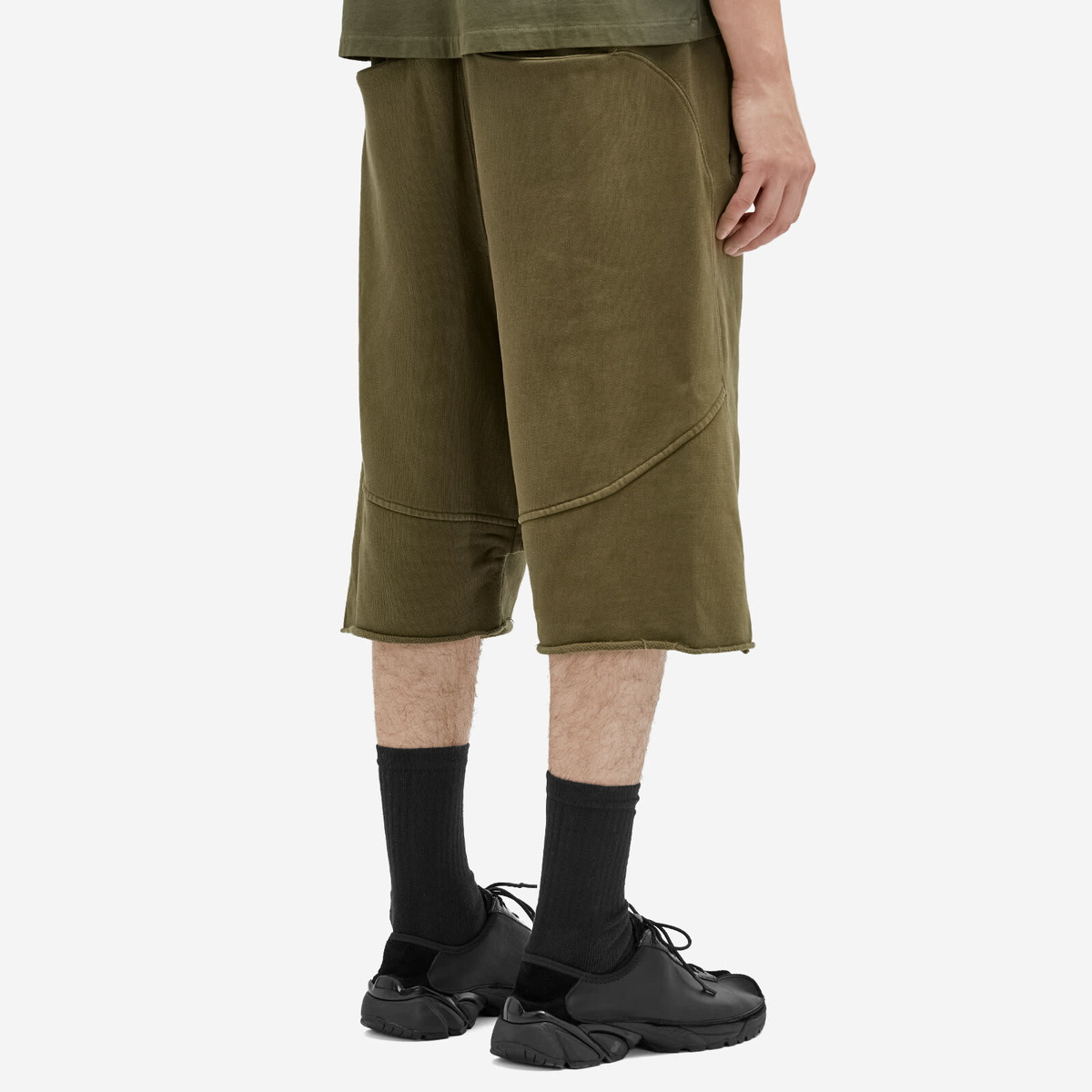 Entire Studios Men's Heavy Drop Crotch Shorts in Military Entire Studios