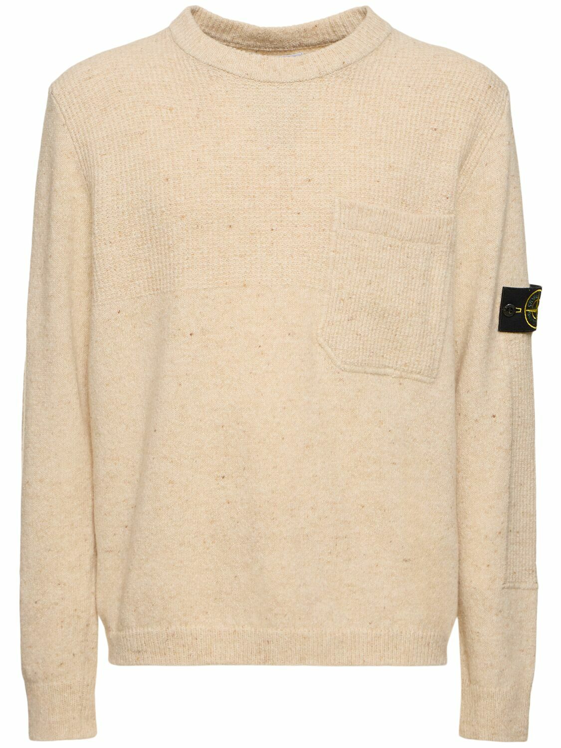 STONE ISLAND Wool Blend Crewneck Sweater Stone Island