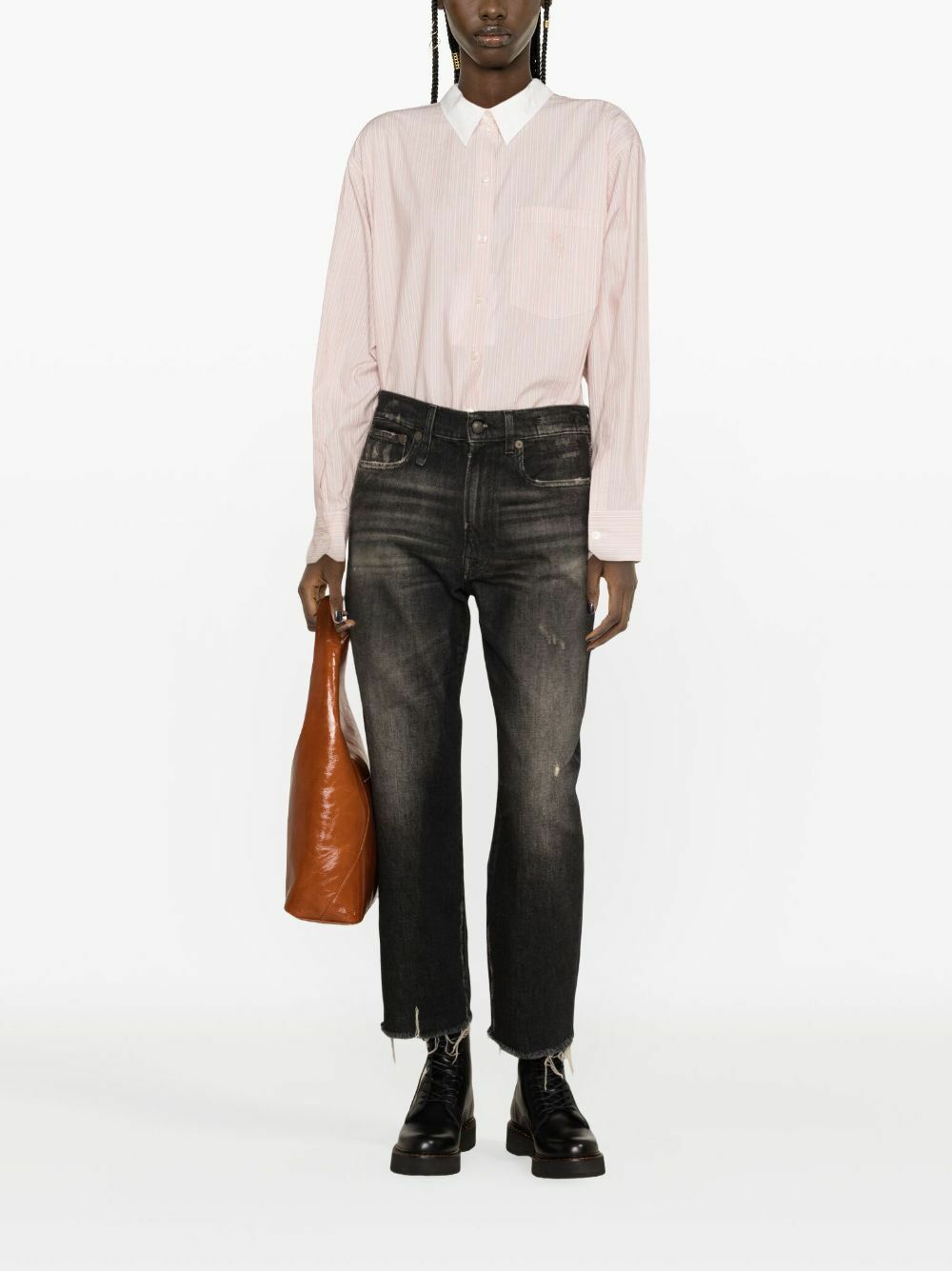 R13 Black Tobi Joy Straight Jeans R13