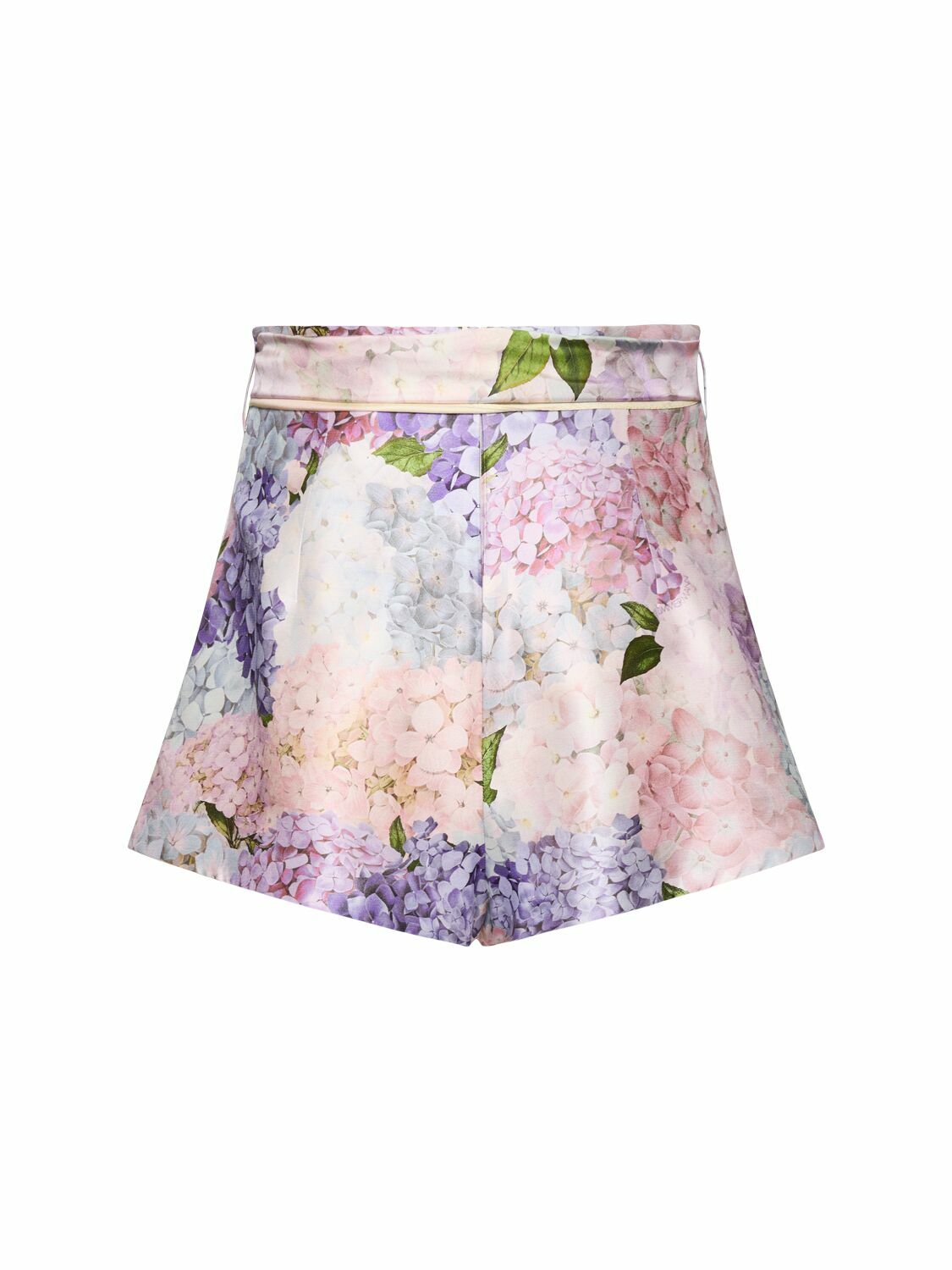 ZIMMERMANN Dawning Printed Silk Flat Front Shorts Zimmermann