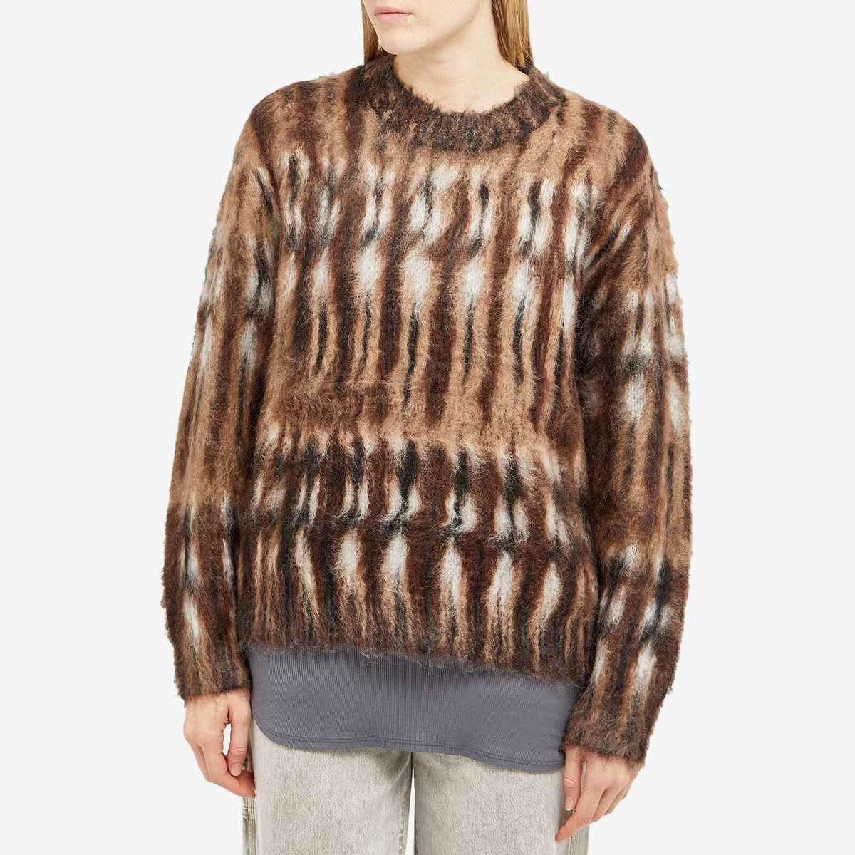 Acne Studios Women's Kamtaro Hamster Knit Jumper in Brown/Multi Acne ...
