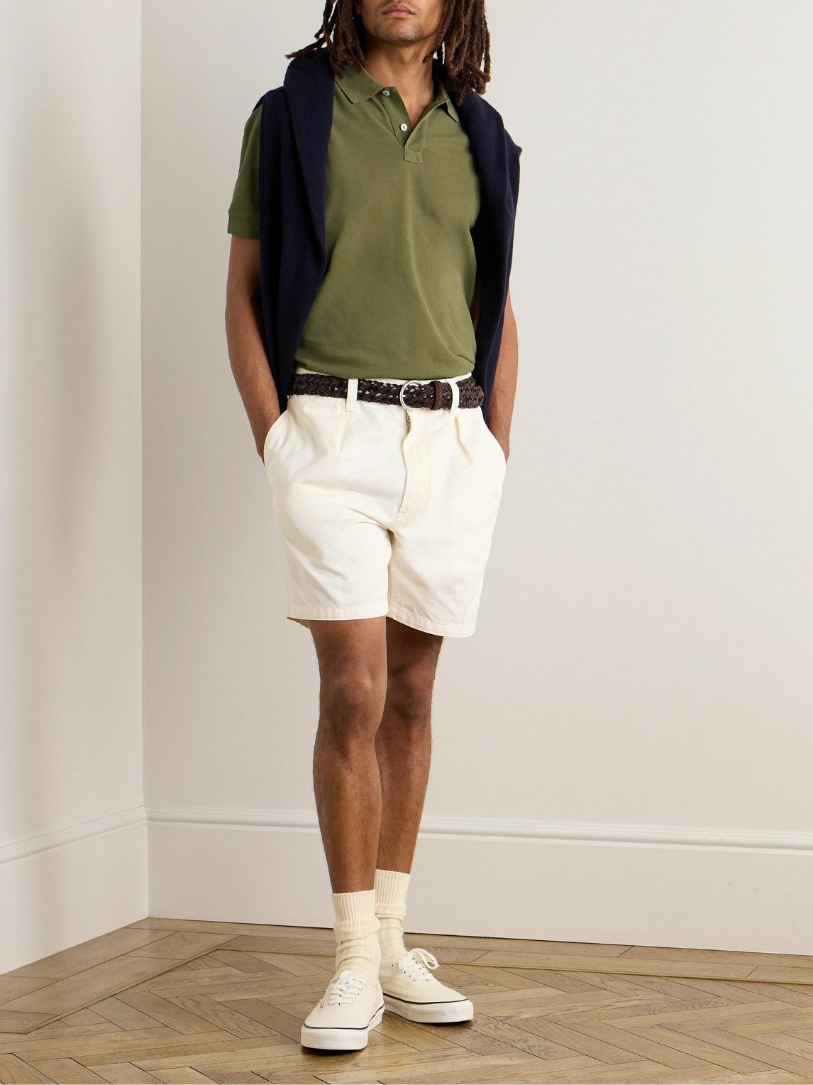 Drake's - Cotton-Piqué Polo Shirt - Green Drake's