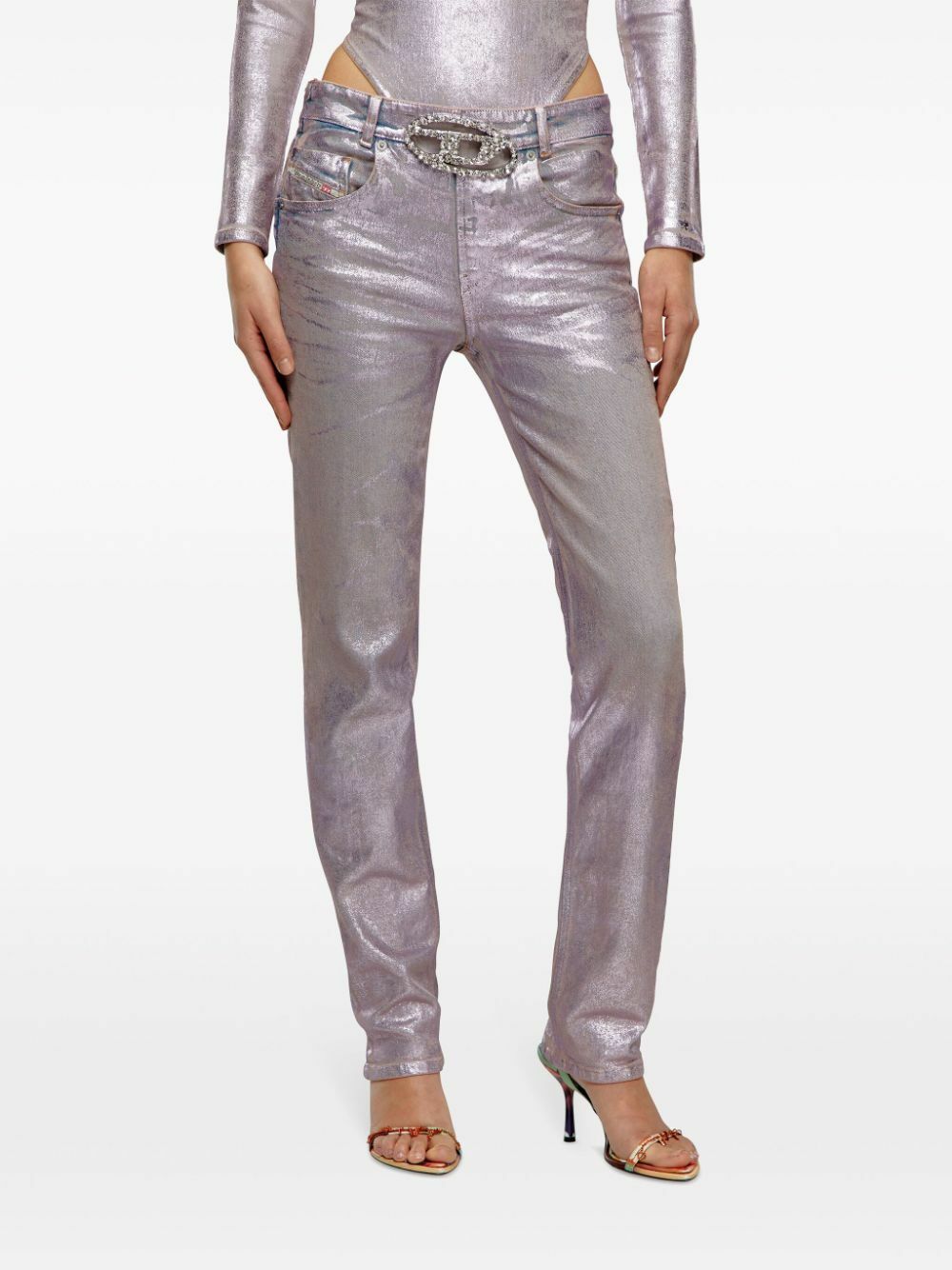 Diesel Silver 1989 D-Mine Straight-Leg Jeans Diesel