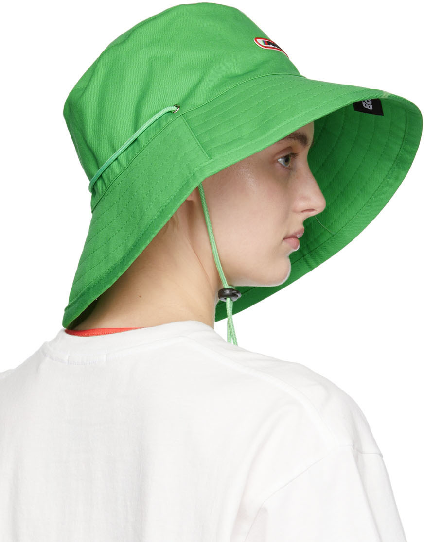 Pushbutton SSENSE Exclusive Green Big Bucket Hat Pushbutton