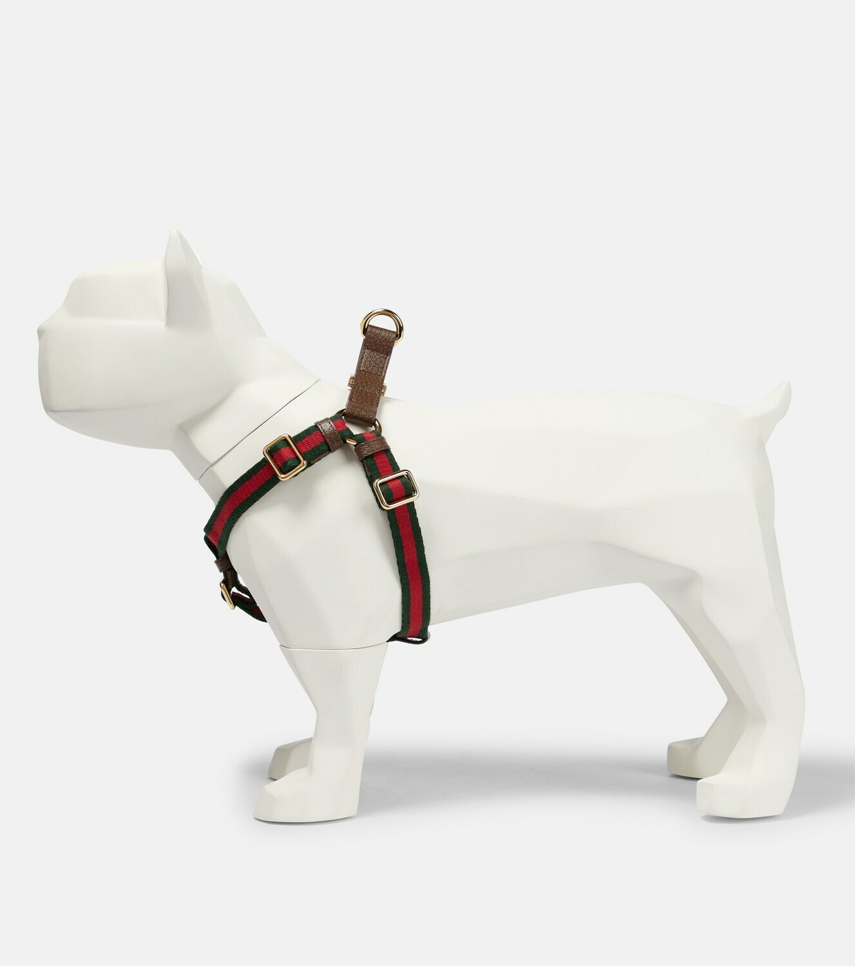 Gucci - Web Stripe S/M faux leather dog harness Gucci