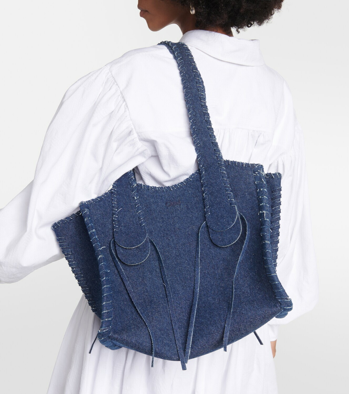 Chloé Mony Medium denim tote bag Chloe