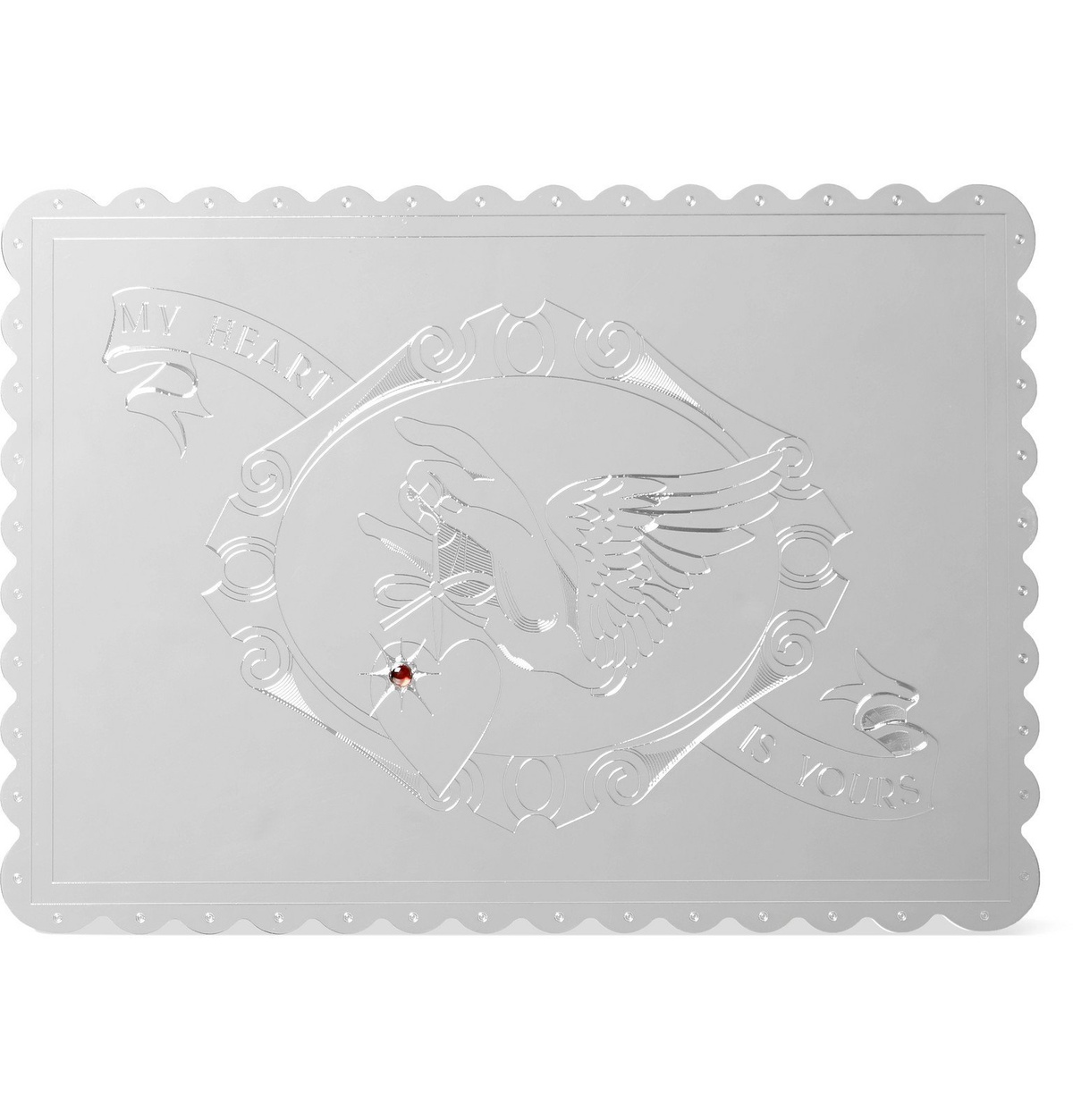 Asprey - Engraved Sterling Silver and Gold-Tone Postcard - Silver Asprey
