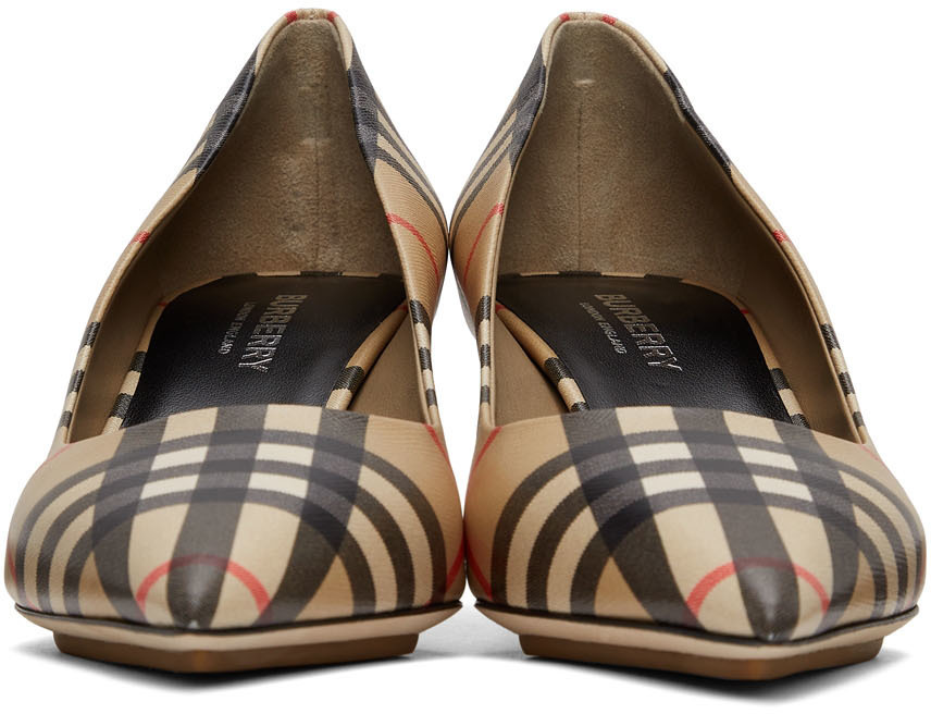 Burberry Beige Vintage Check Aubri Heels Burberry