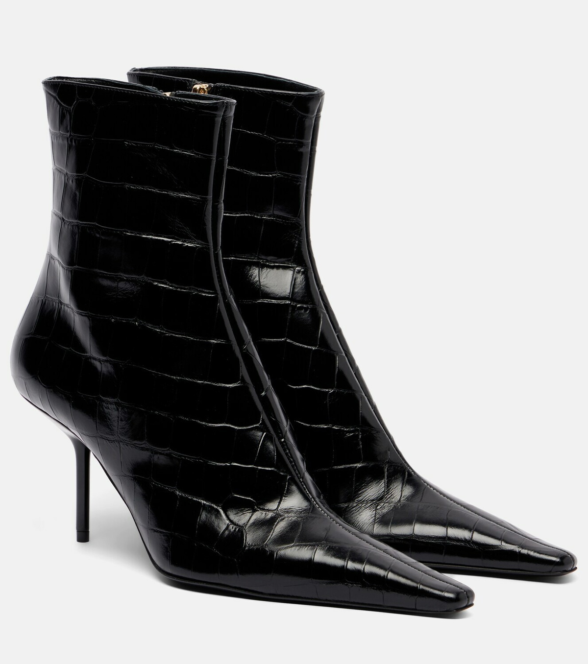 Victoria Beckham 75 croc-effect leather ankle boots Victoria Beckham