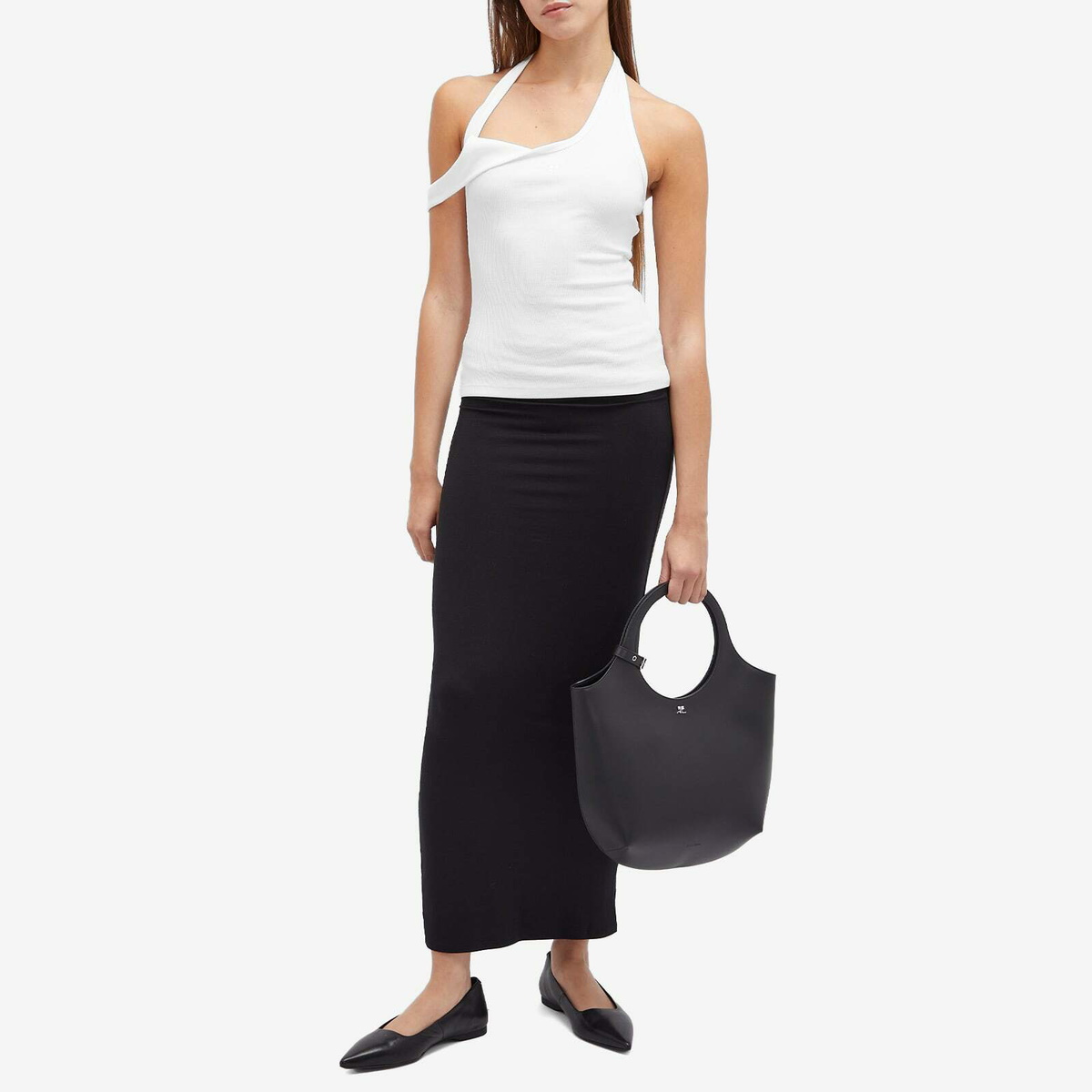 Courrèges Women's Undressed 90'S Rib Top in White Courreges