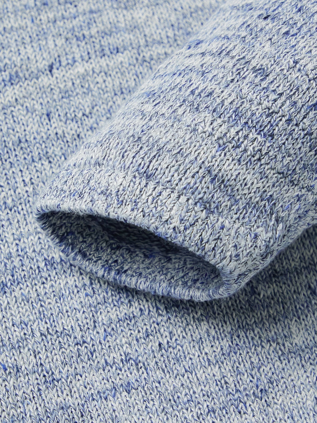 INIS MEÁIN - Mélange Linen Sweater - Blue Inis Meáin