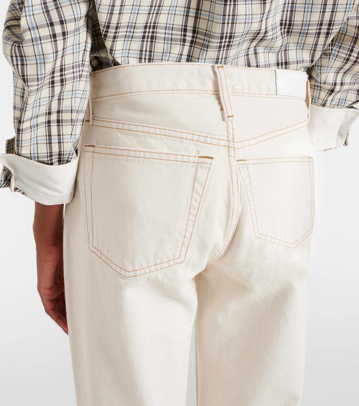 Re/Done Relaxed Long distressed high-rise jeans Re/Done