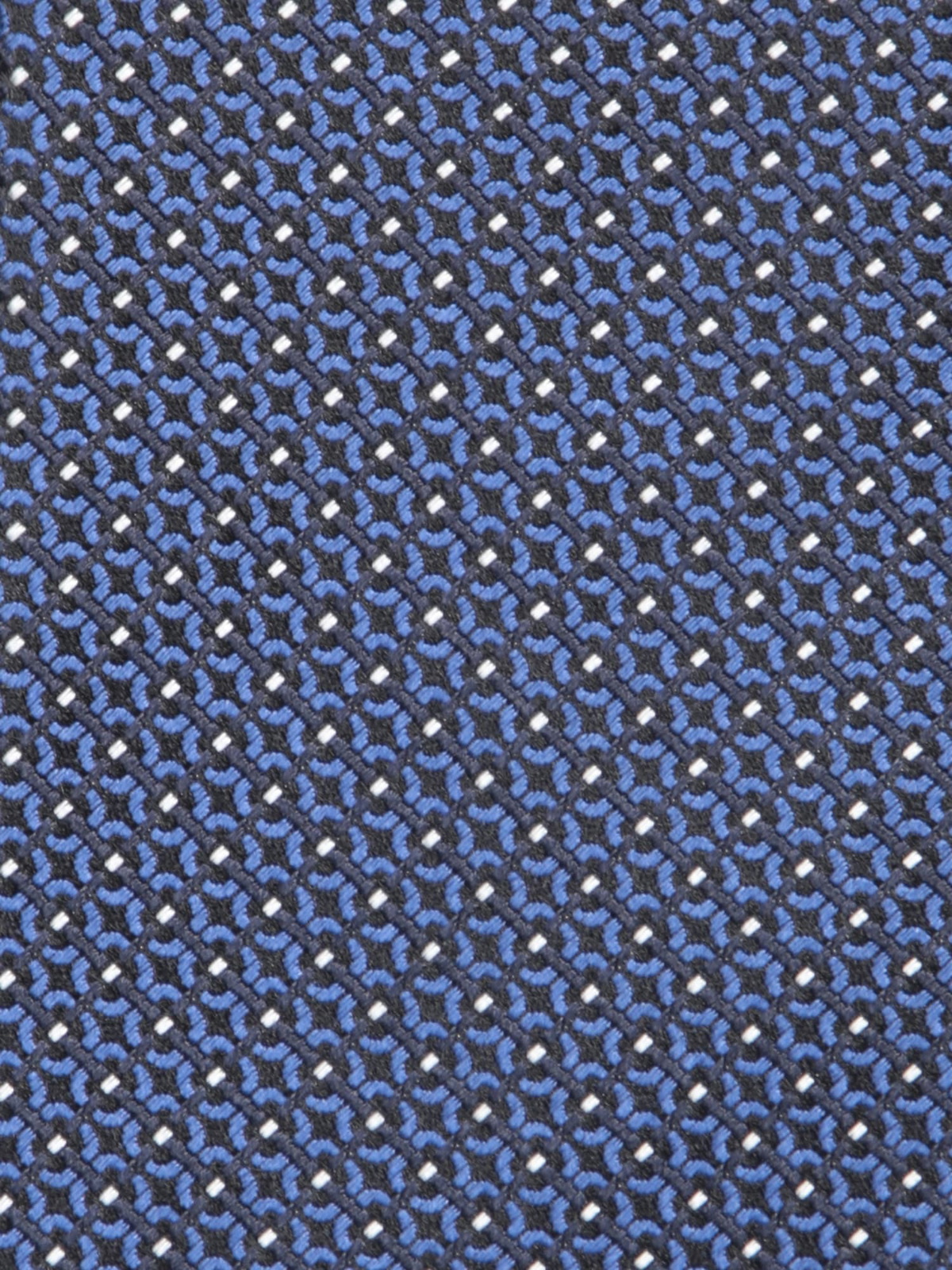 Canali Blue Tie With Micro Geometric Pattern Canali