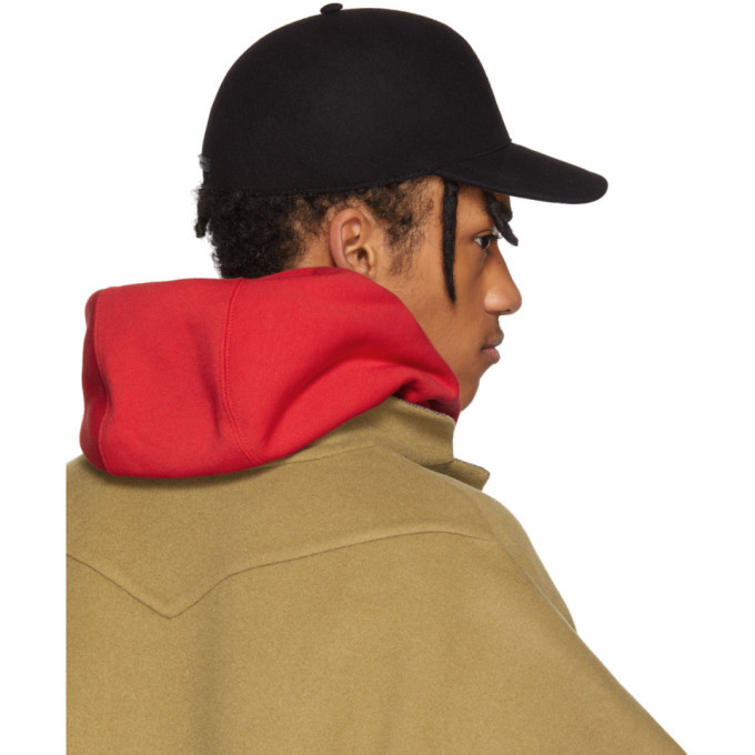 Burberry Black Wool Baseball Cap Burberry