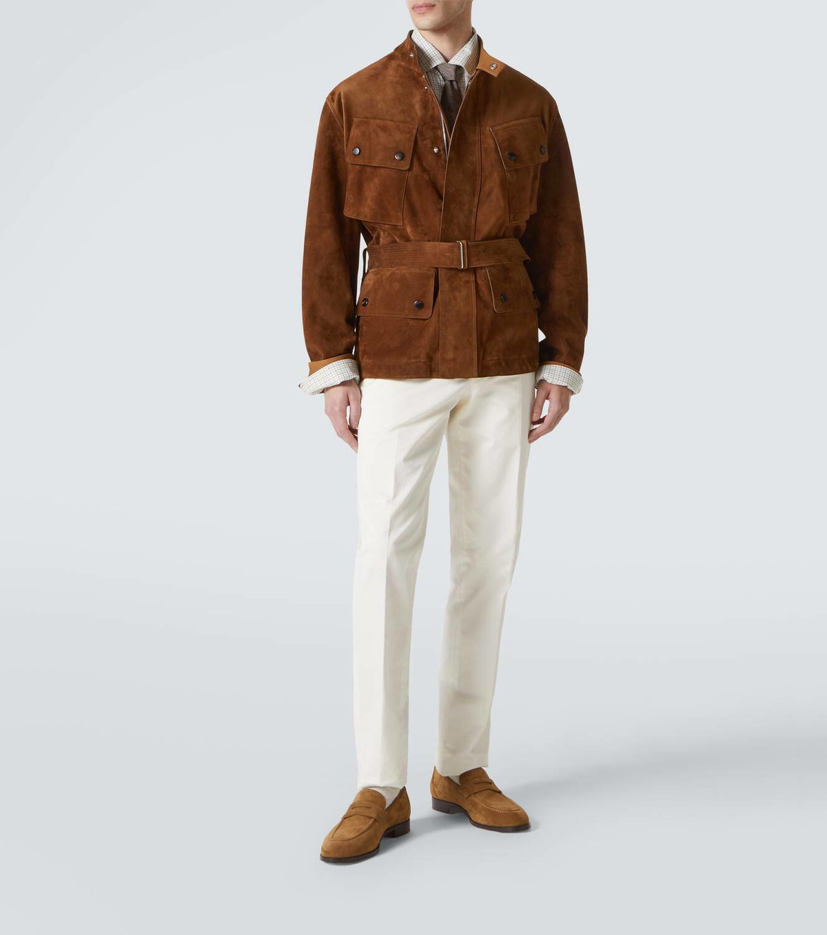 Dunhill Belted suede field jacket Dunhill