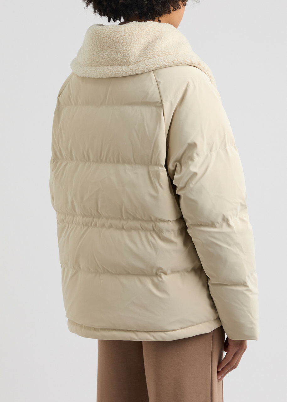 Varley Roseville Quilted Rubberised Jacket Cream Varley