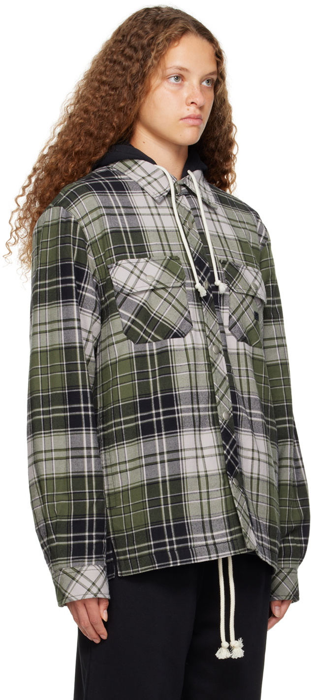 Acne Studios Gray & Green Check Jacket Acne Studios
