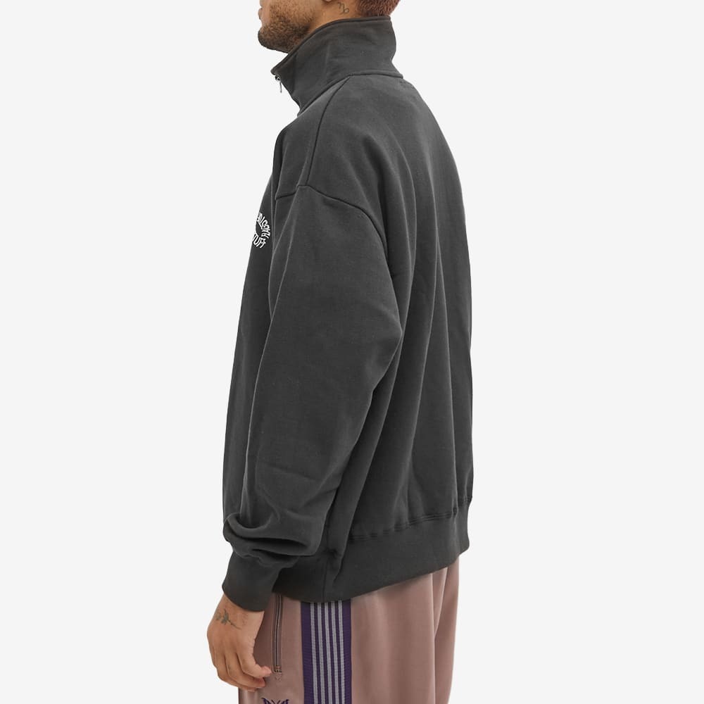 Flagstuff Men's Circle Logo Quarter Zip Sweat in Black Flagstuff