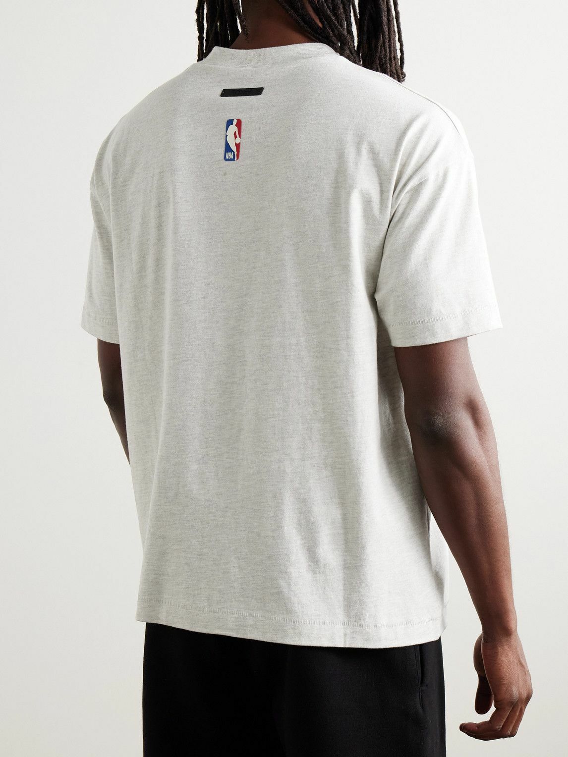 FEAR OF GOD ESSENTIALS - NBA Knicks Appliquéd Cotton-Jersey T-Shirt ...