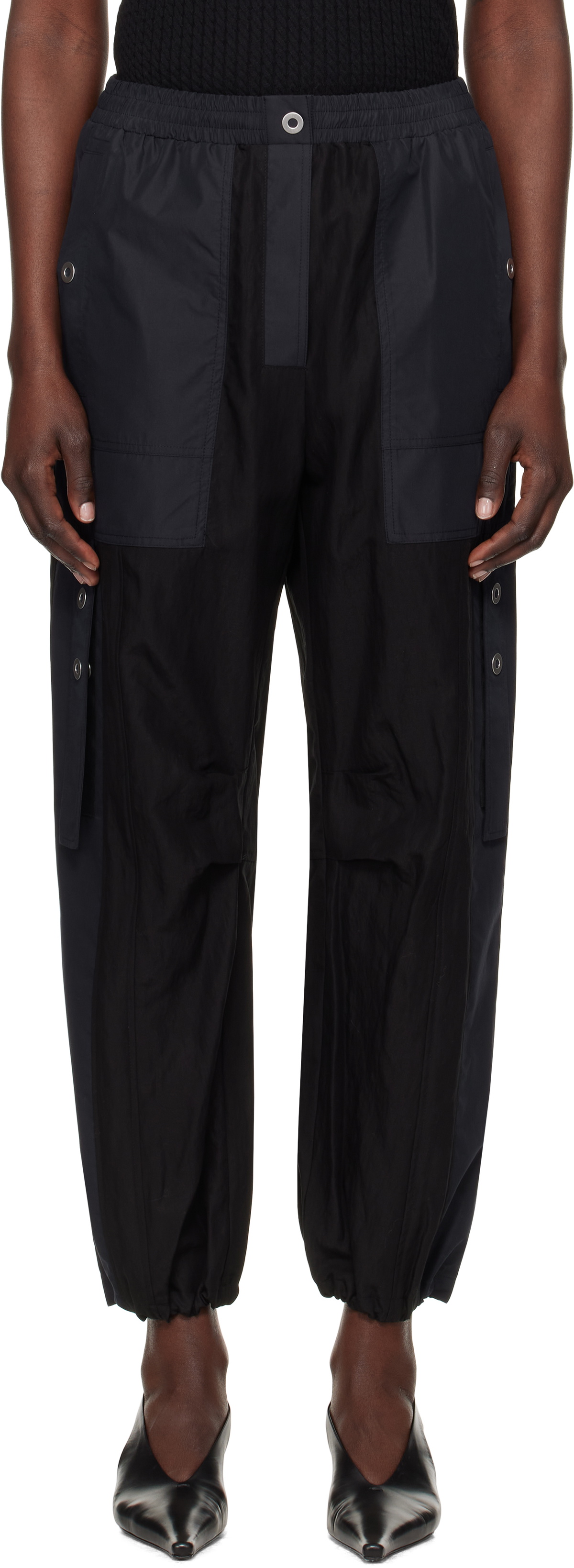 3.1 Phillip Lim Black & Navy Cargo Combo Trousers 3.1 Phillip Lim