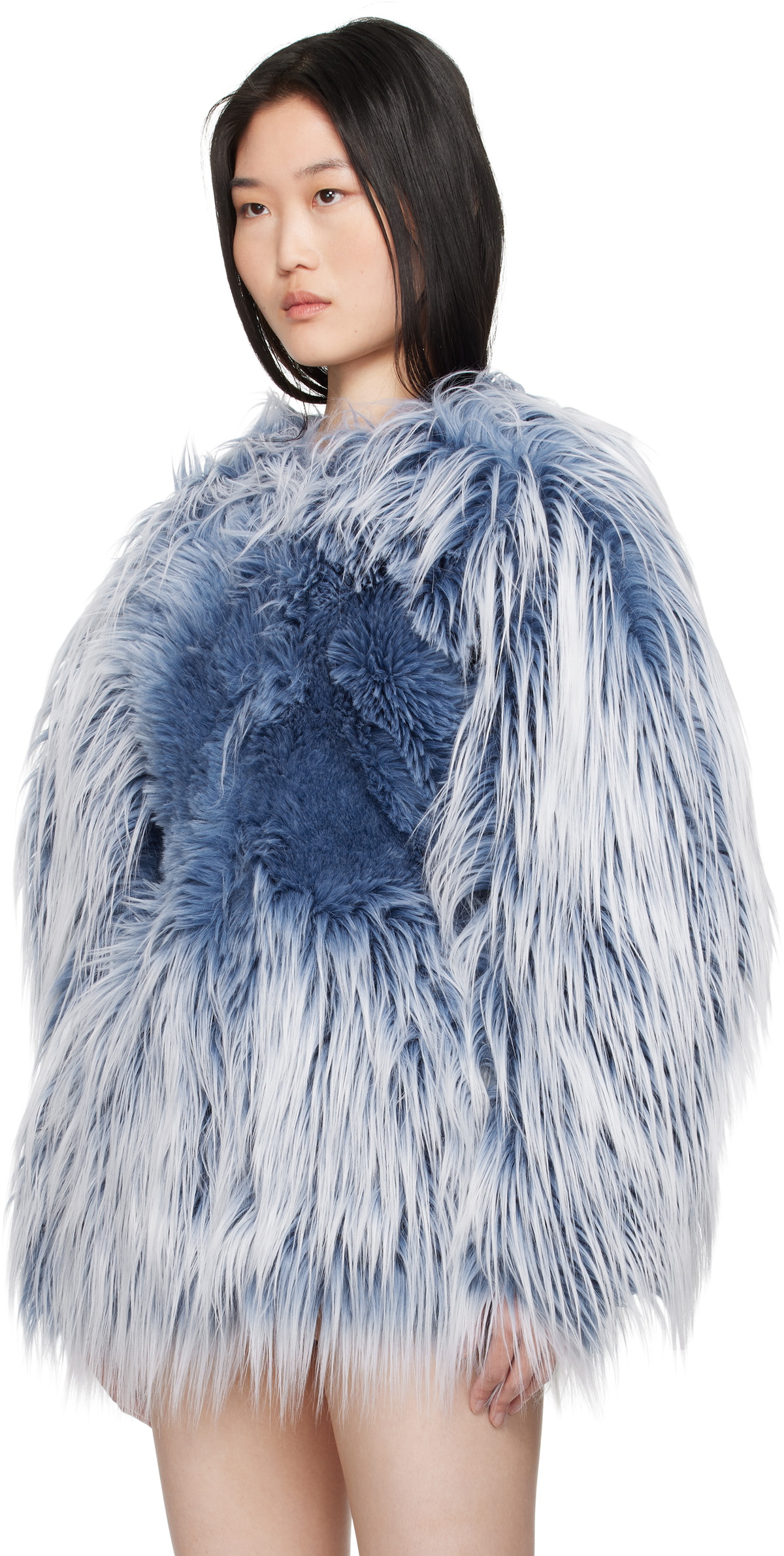 Diesel Blue W-Caby Faux-Fur Jacket Diesel