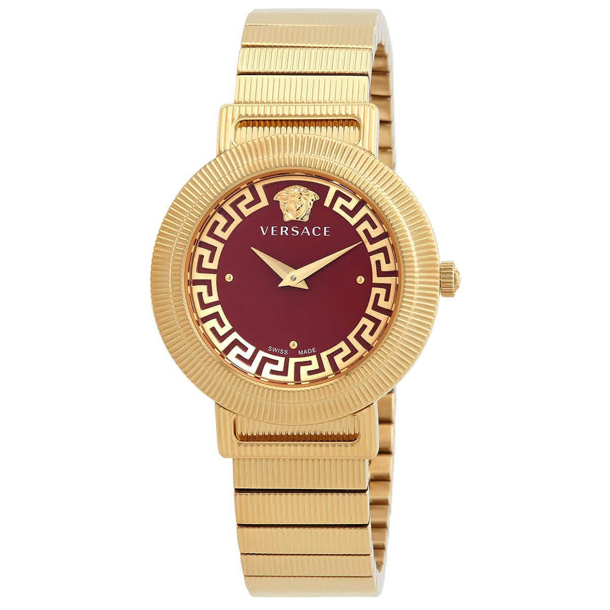 Versace Greca Chic Quartz Red Dial Ladies Watch VE3D00622 Versace