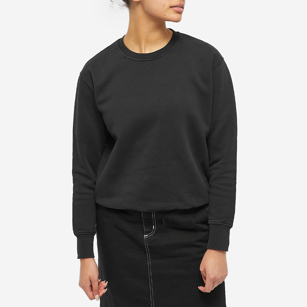 Colorful Standard Women's Classic Organic Crew in Deep Black Colorful ...
