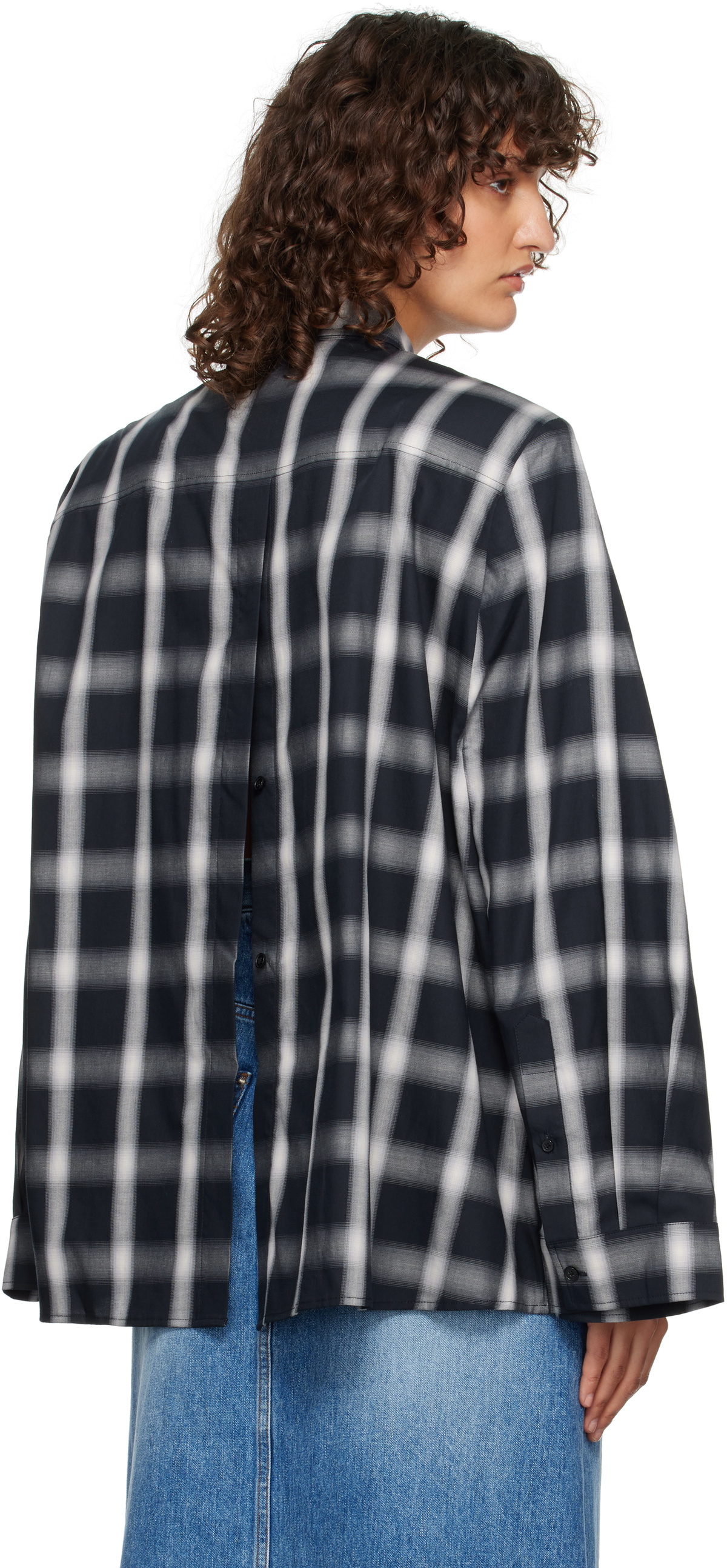 Pushbutton Black Cape Style Shirt Pushbutton