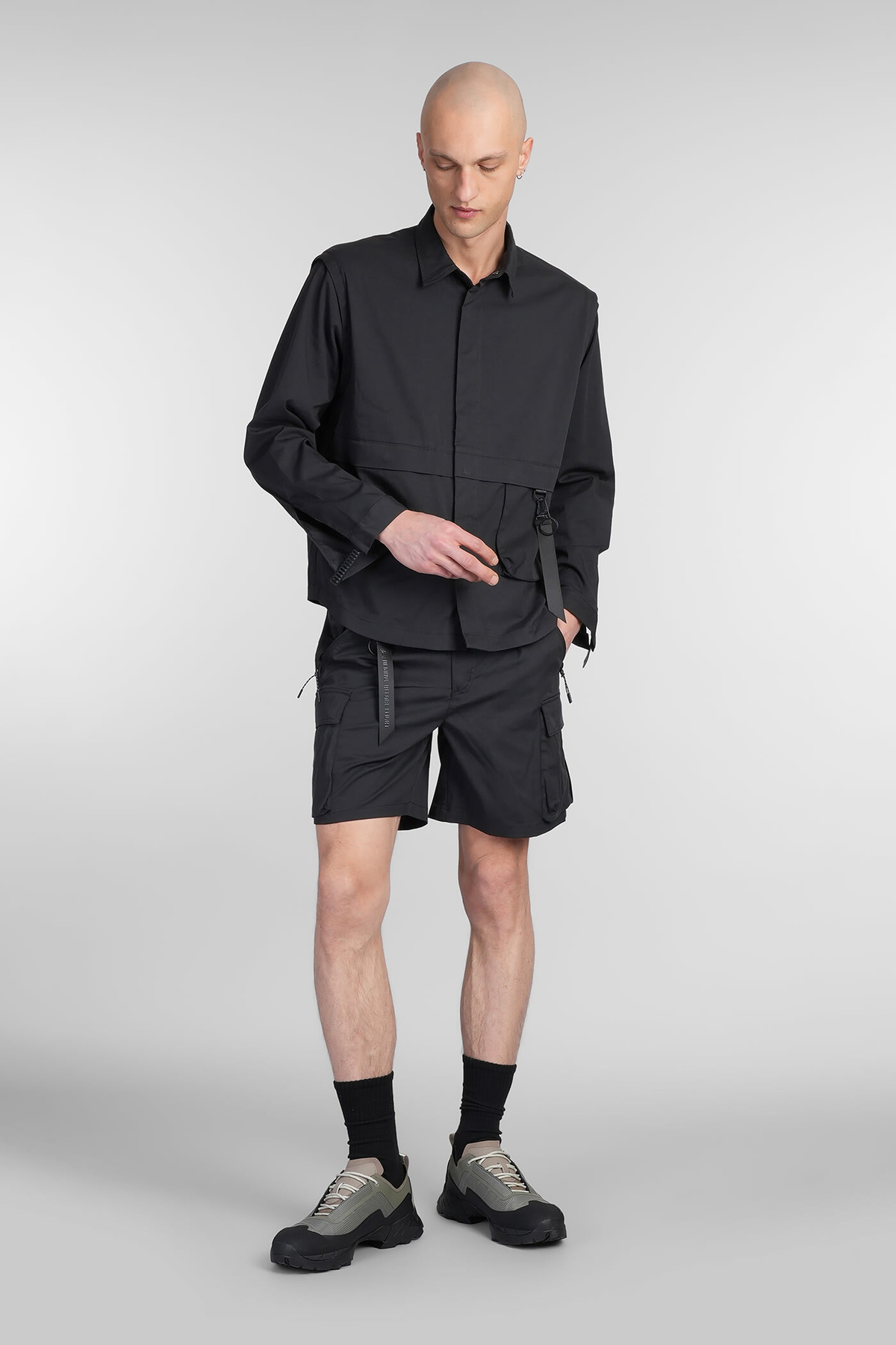 Alpha Industries Utility Cargo Short Shorts In Black Cotton Alpha ...