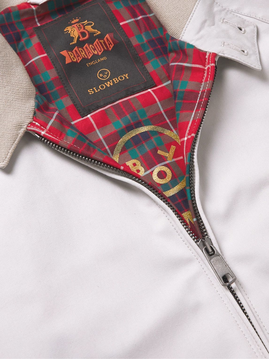 Baracuta - Slowboy Printed Cotton-Twill Bomber Jacket - Gray Baracuta