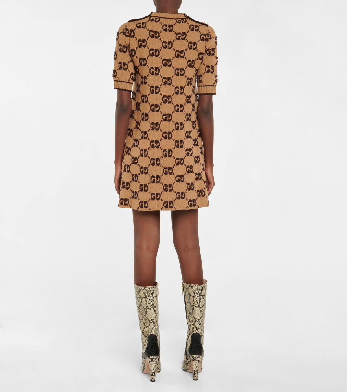 Gucci - Maxi GG wool minidress Gucci