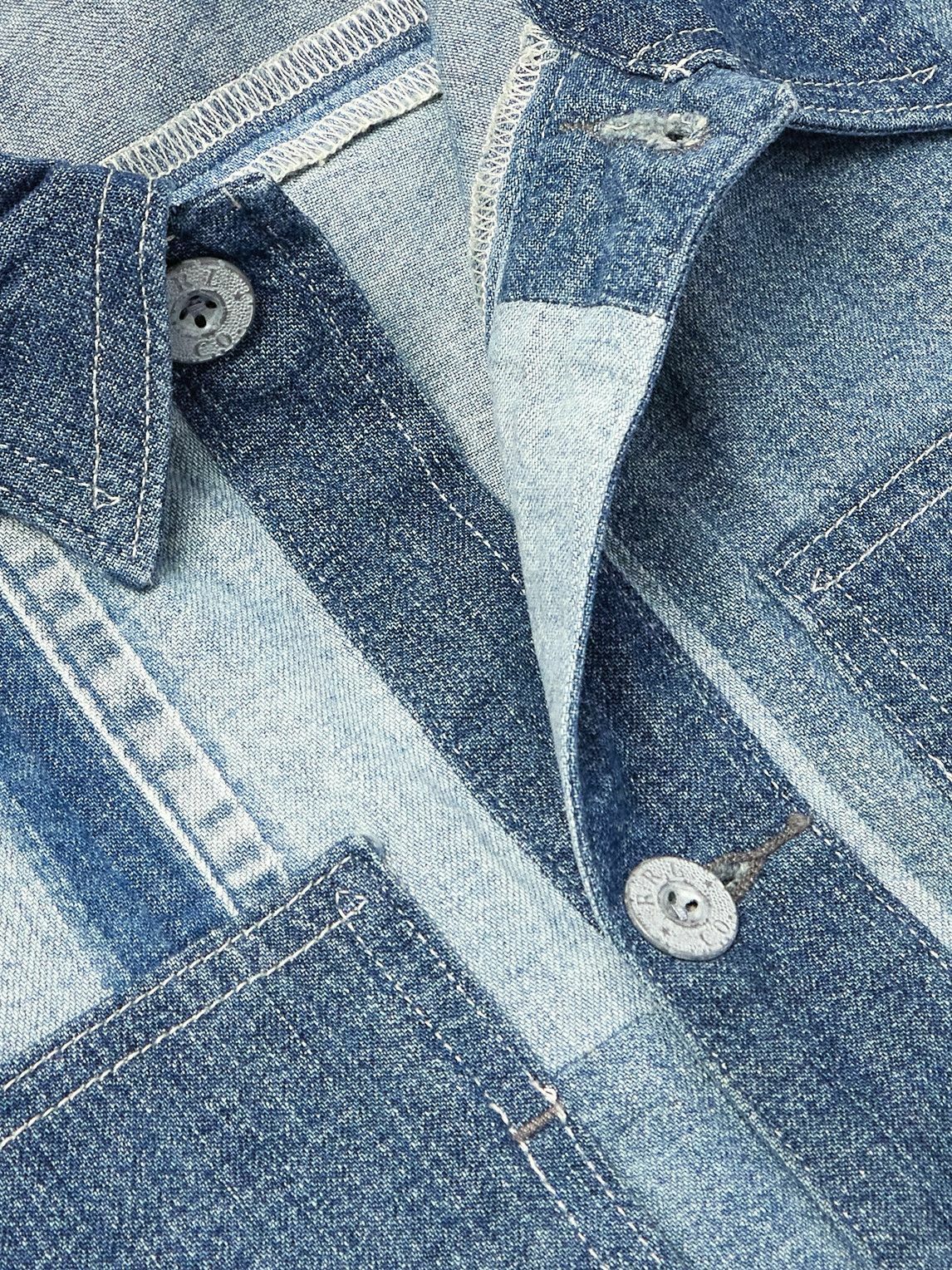 RRL - Quarter Mast Patchwork Denim Shirt - Blue RRL