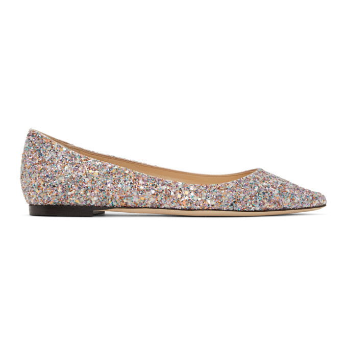 Jimmy Choo Multicolor Glitter Romy Flats Jimmy Choo