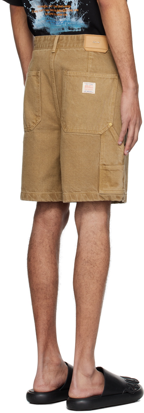 Solid Homme Tan Hammer Loop Shorts Solid Homme