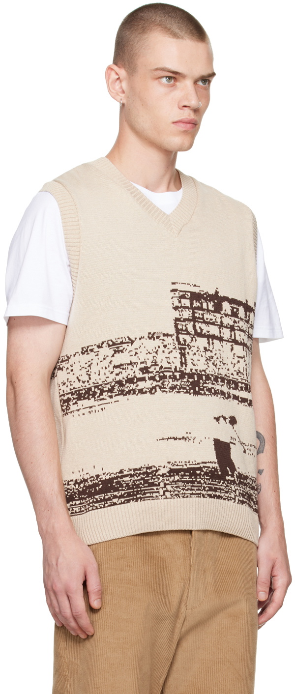 Manors Golf Beige Crowd Vest Manors Golf