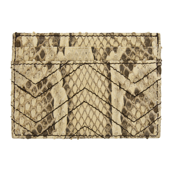 Gucci White Python GG Marmont 2.0 Card Holder Gucci
